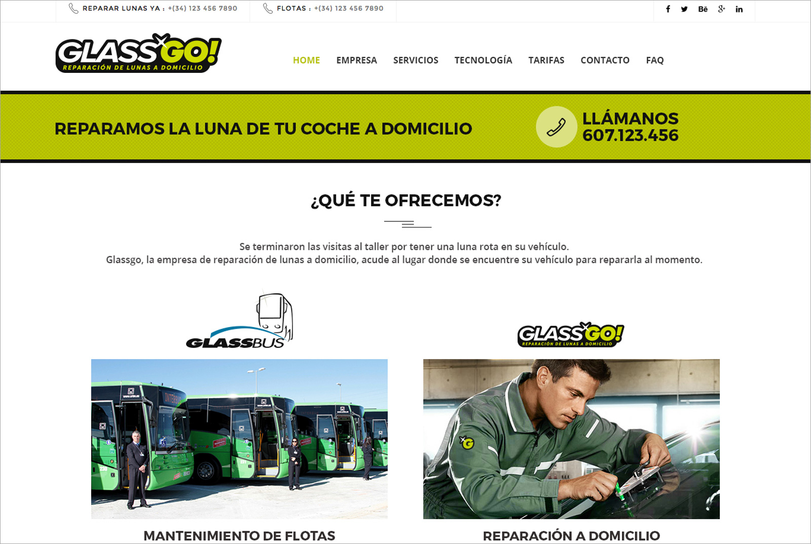 GlassGo - Diseño web by SKINPIXEL